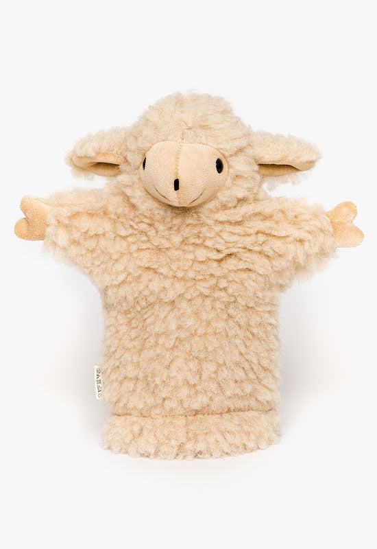 Handpuppe Schaf vom Coburer Fuchsschaf – Schäferei Frank